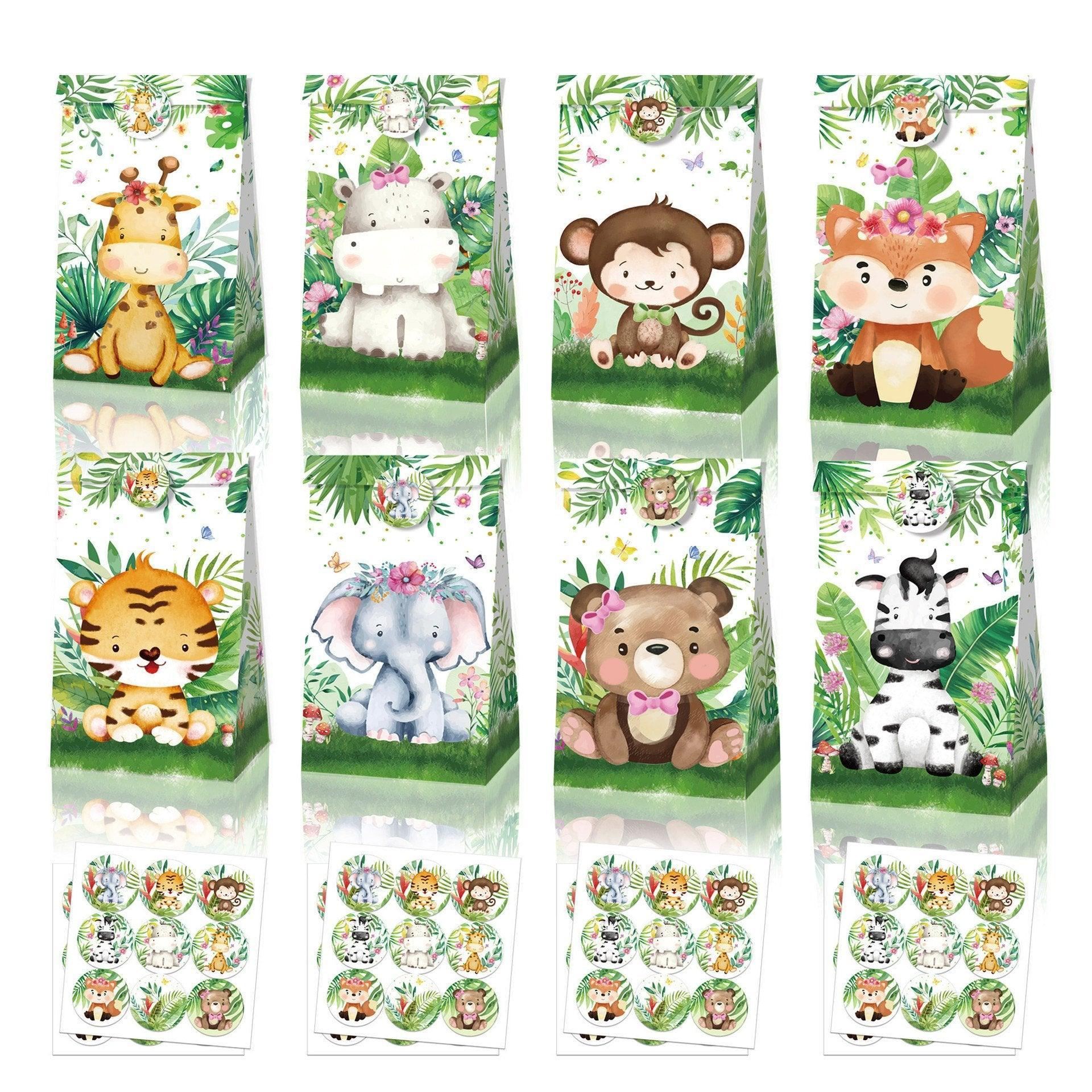 Add Fun to Your Party with Jungle Animal Kraft Paper Bags – Discount ...