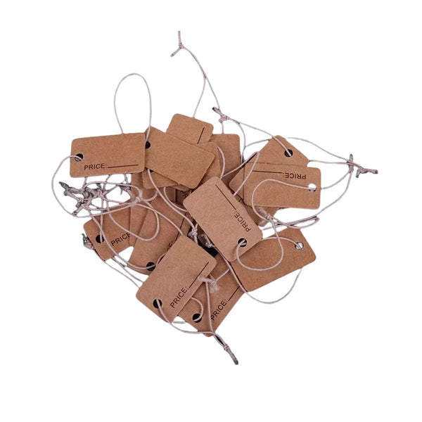 100pcs Kraft Paper Blank Label Tags for Gift Packaging – Discount ...