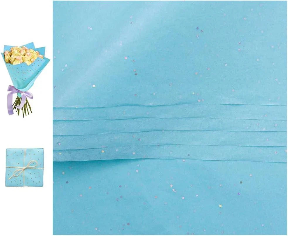Wrapping Paper 50 Sheets Laser Sequin Tissue 50x66cm Gift & Craft ...