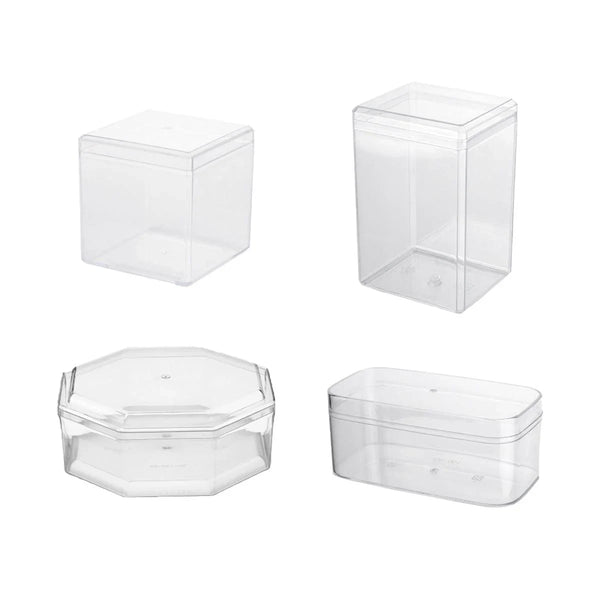 Clear Plastic Biscuit Boxes – 20pcs Assorted Food-Grade Containers ...