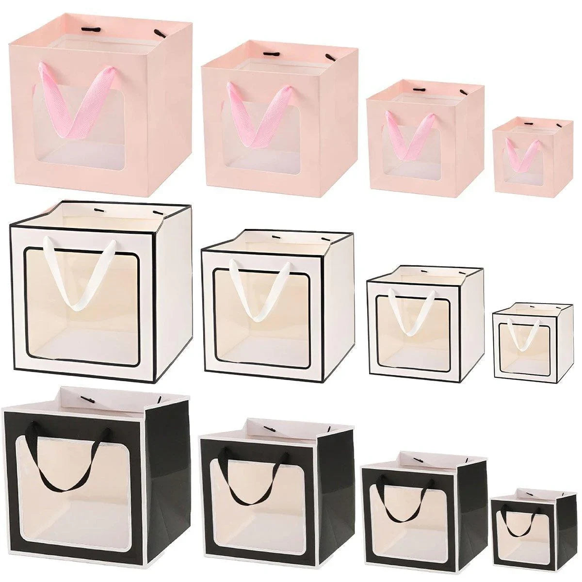 Elegant Paper Gift Bags with Window for Stylish Presentations ...
