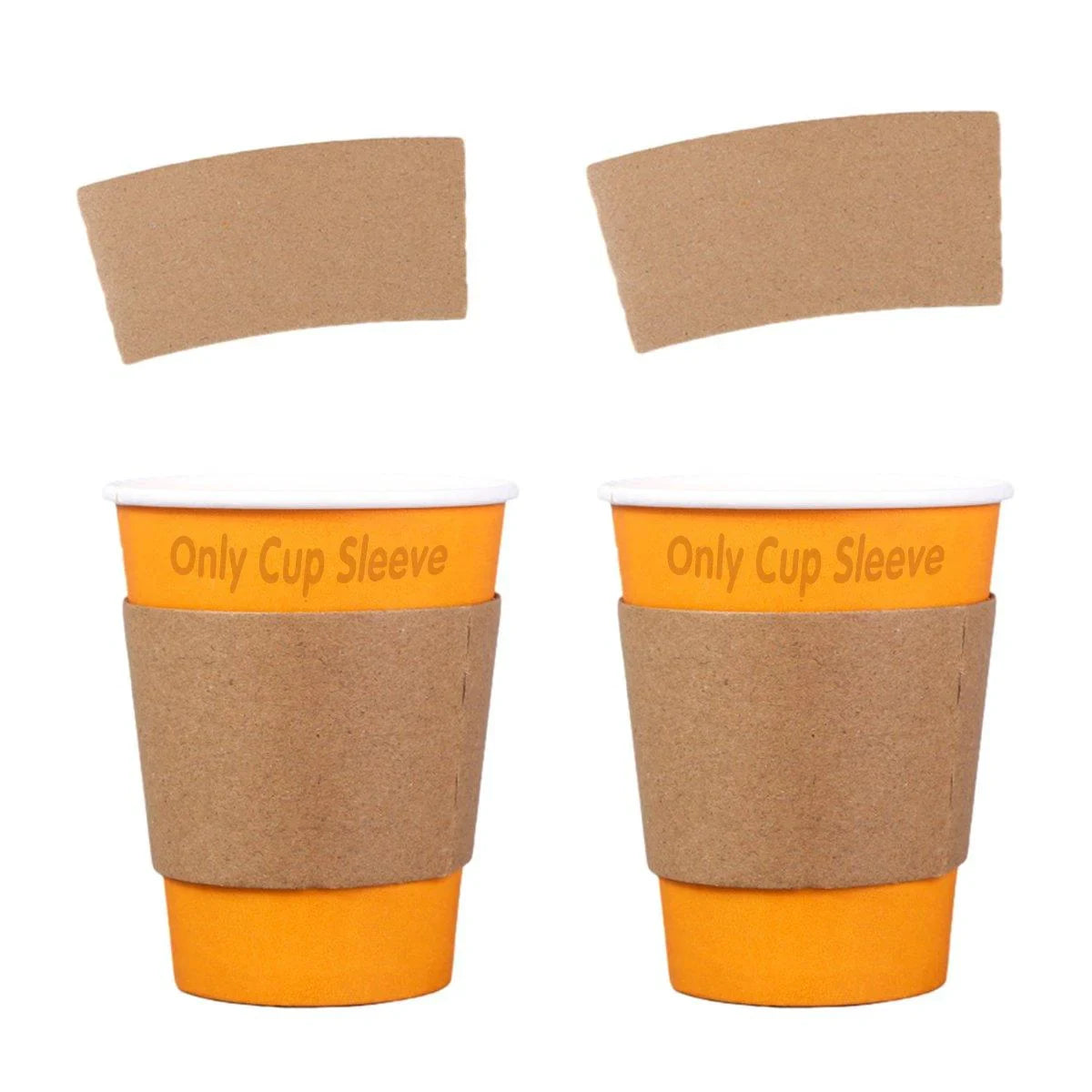 Kraft Paper Cup Sleeve Insulated Eco-Friendly 8cm 9cm 200pcs – Discount ...
