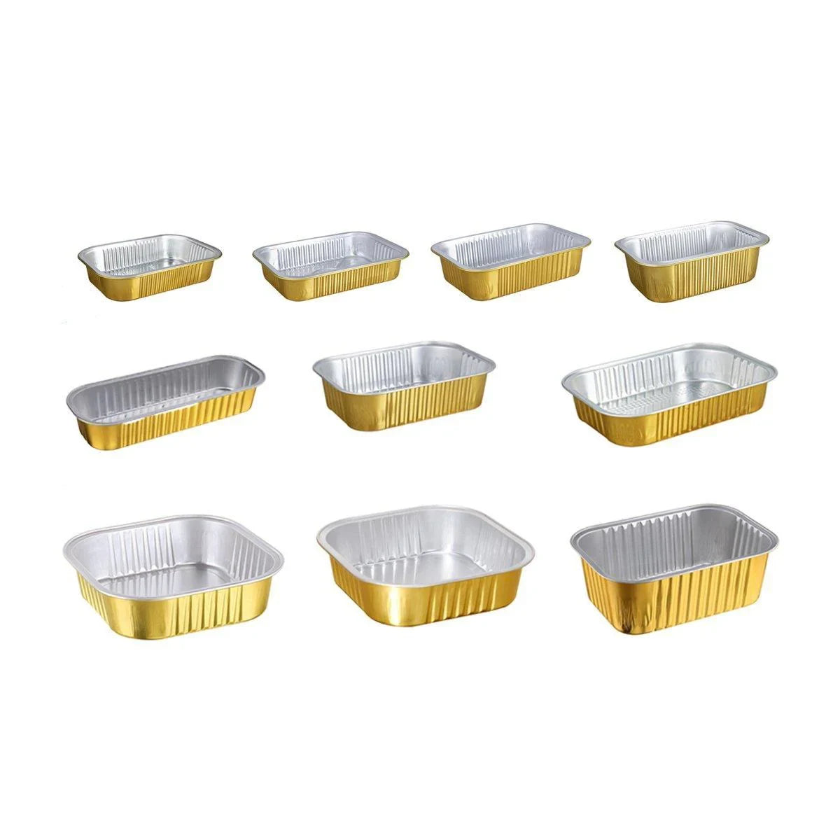Aluminum Foil Food Pans with Plastic Lids 50PCS | DPW – Discount ...